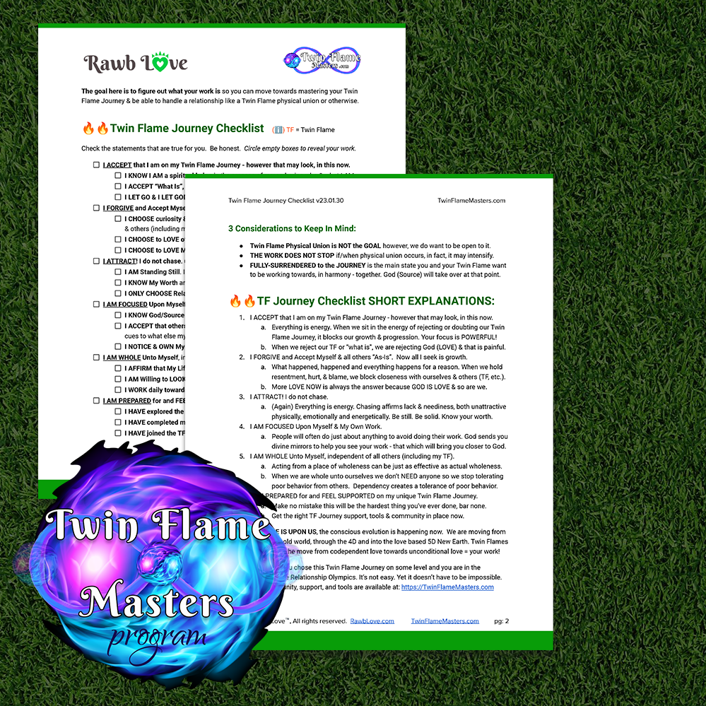 [TFJ-098] Twin Flame Journey INTRO & Checklist PDF Download
